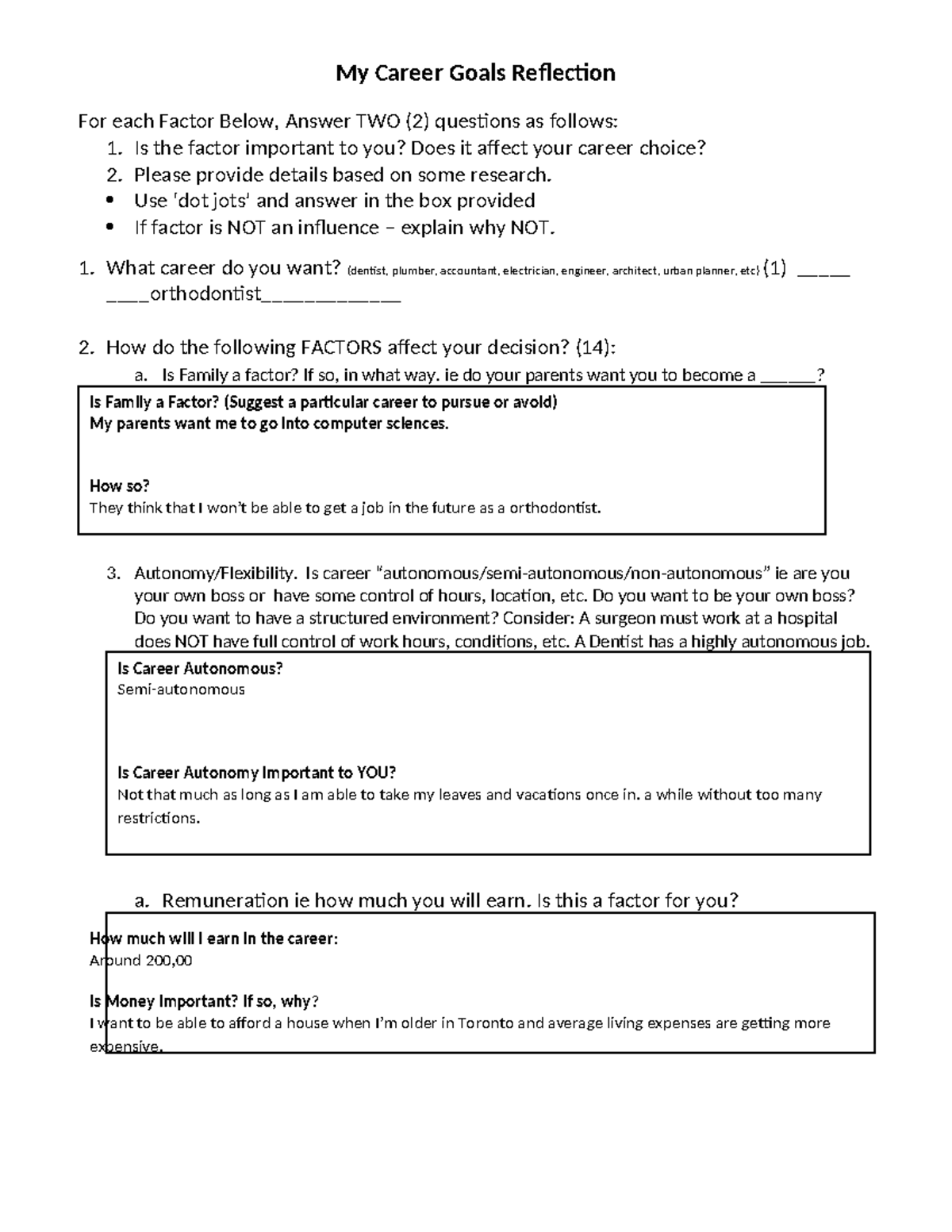 03. Career Goals Reflection - Copy (4) - My Career Goals Reflection For ...