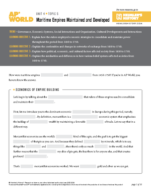 AP World Unit 4 Topic 2 Note Guide - Exploration : Causes and Events ...