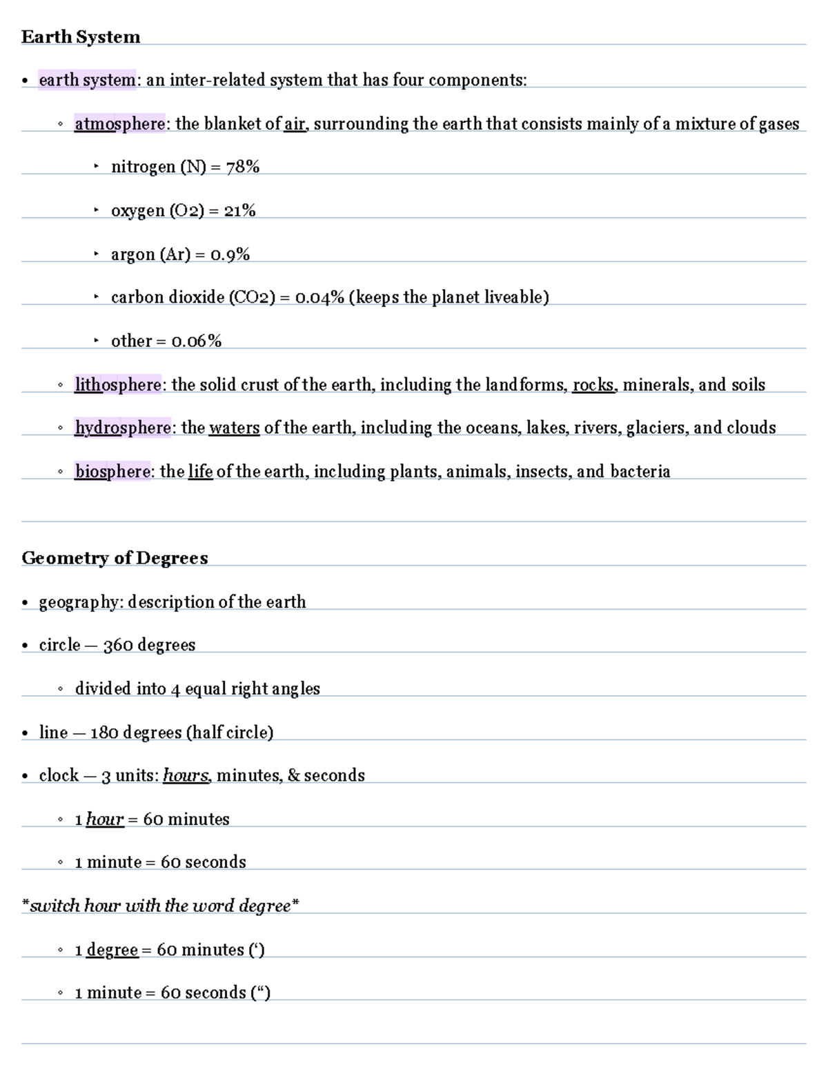 Section 1 - Module 1 Notes - Earth System earth system: an inter ...
