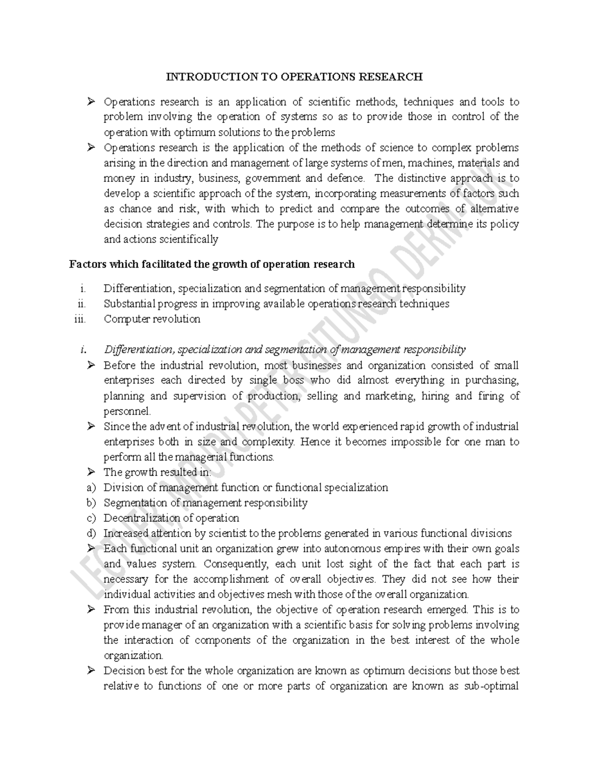 Introduction TO Operations Research - INTRODUCTION TO OPERATIONS ...