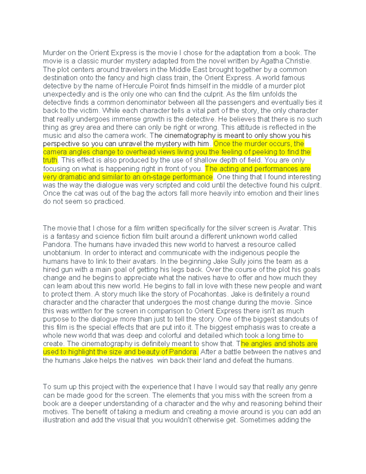 FILM Review - notes - Murder on the Orient Express is the movie I chose ...