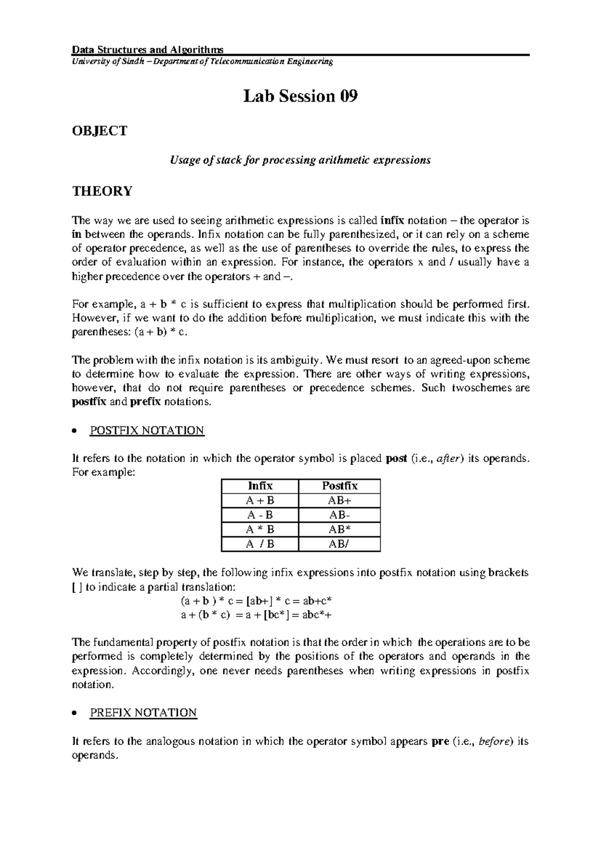 Lab-09 - lab - University of Sindh – Department of Telecommunication ...