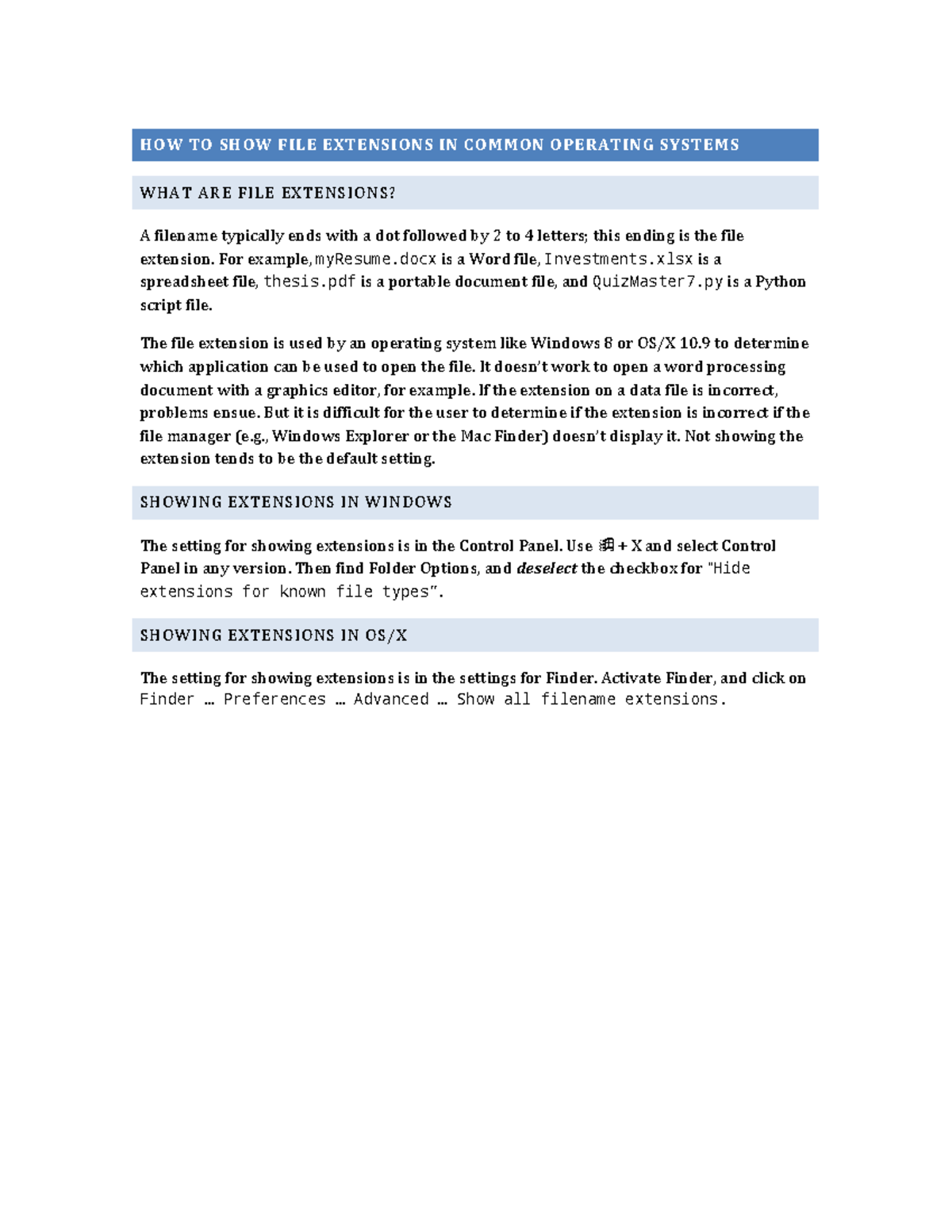 Show Extensions - Gord Boyer - HOW TO SHOW FILE EXTENSIONS IN COMMON ...