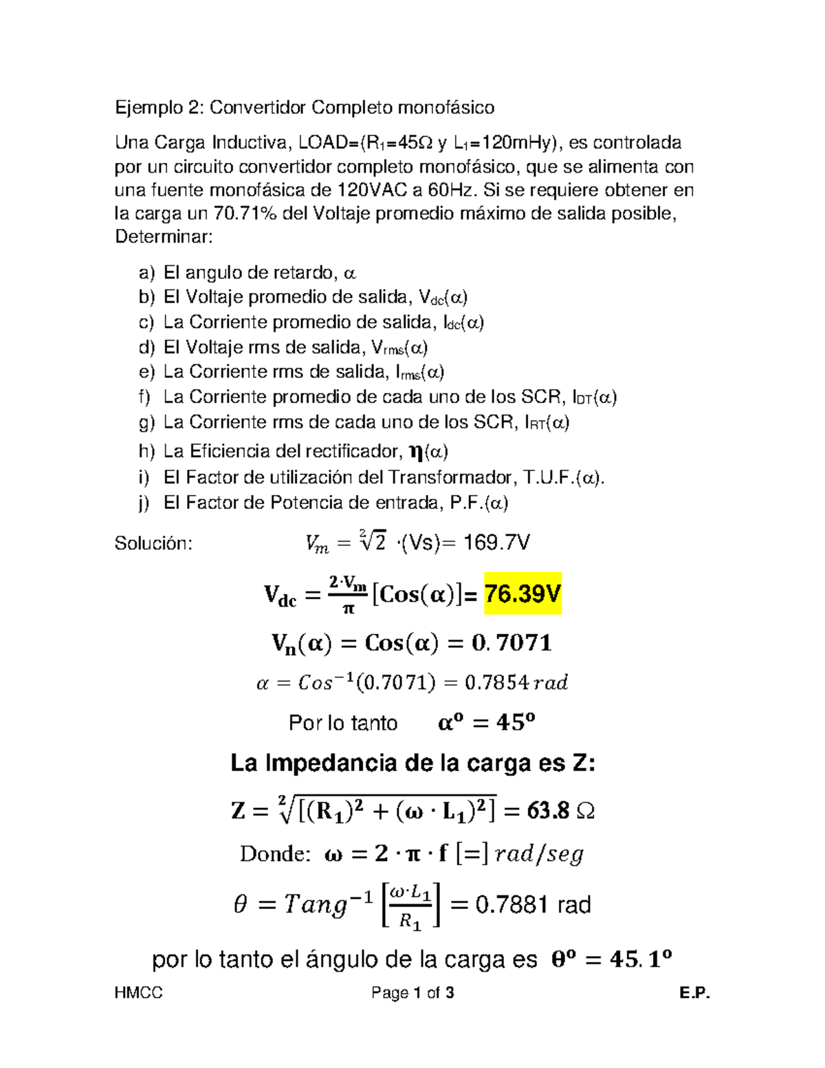 Ejemplo 2 Convertidor Completo monofasico - Warning: TT: undefined function: 32 HMCC Page 1 of 3 ...