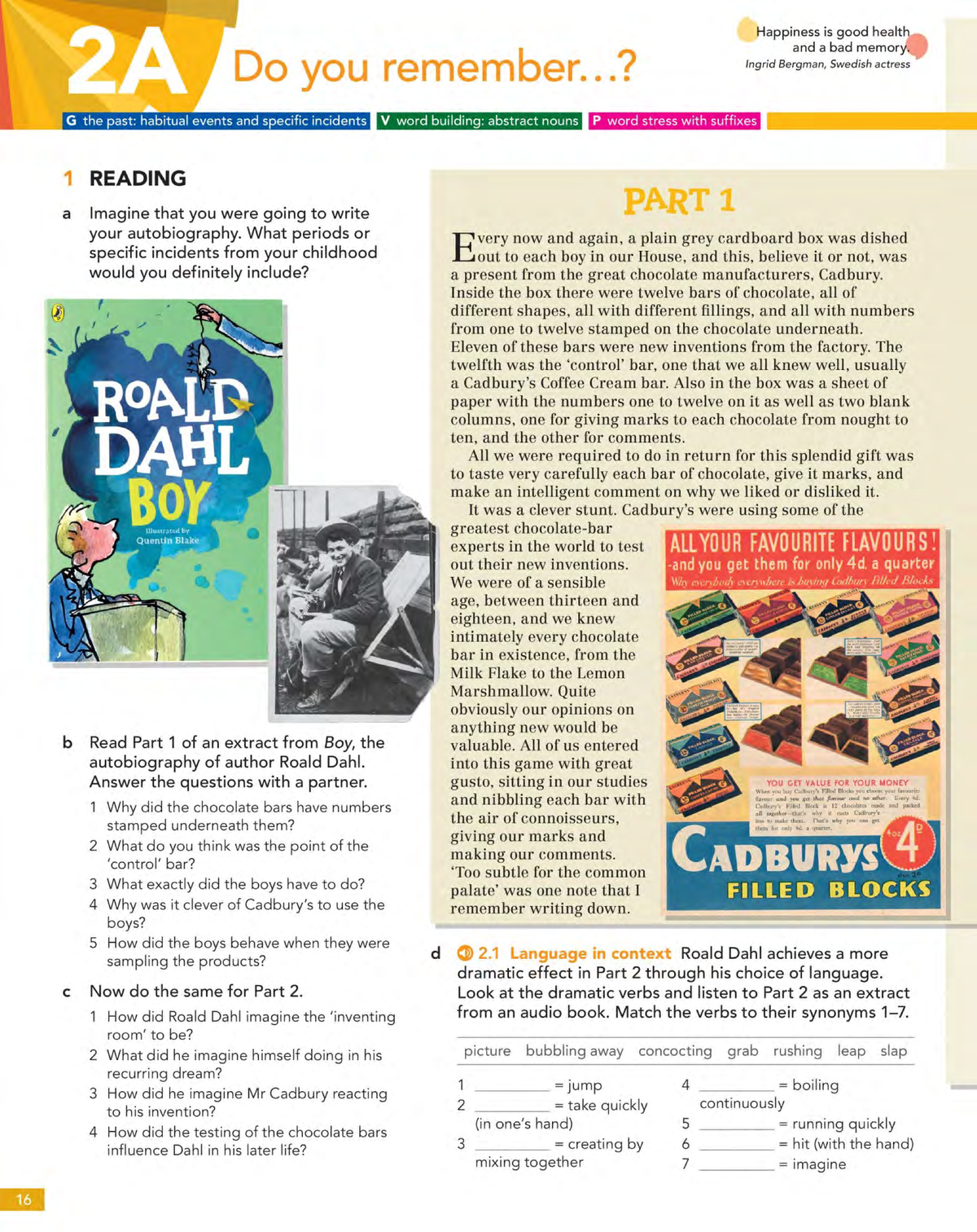 Read parts 1 and 2 andvanced level english file to practise questions ...