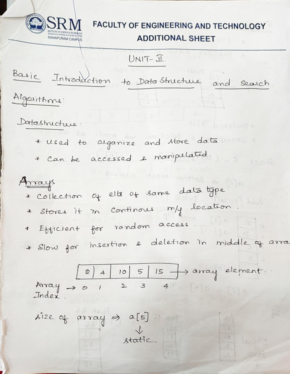 AI unit 2 notes-handwritten notes - Artificial Intelligence - Studocu