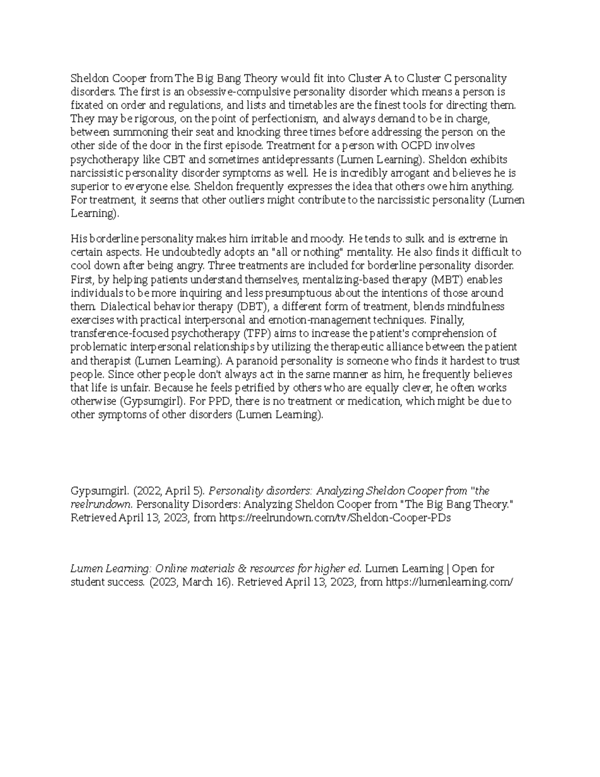 Abbynormal psych personality - Sheldon Cooper from The Big Bang Theory ...