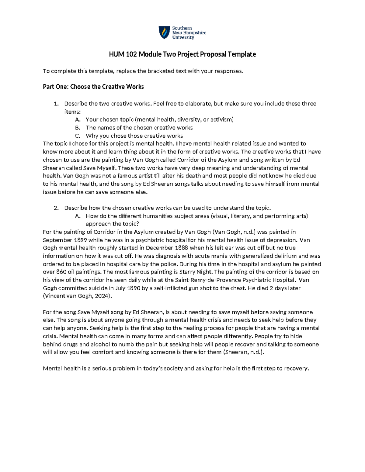 HUM 102 Module Two Project Proposal Template Justin Fielder - HUM 102 ...