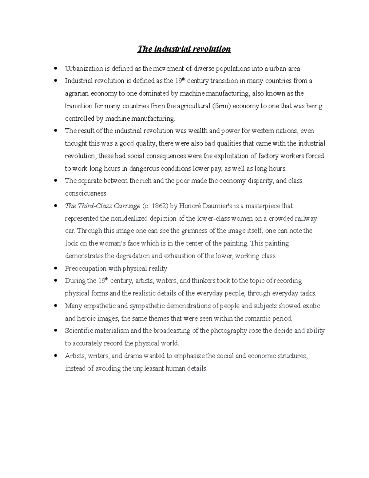 The industrial revolution - The result of the industrial revolution was ...