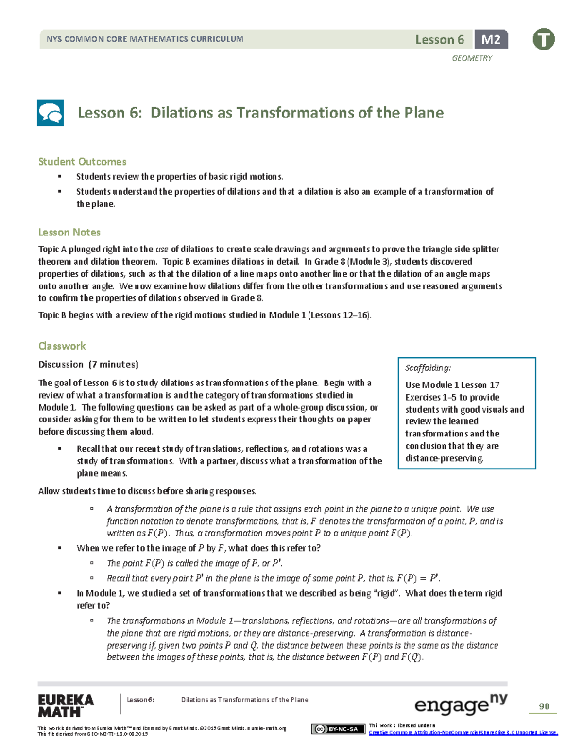 Geometry m2 topic b lesson 6 teacher - Lesson 6 M ####### GEOMETRY ...