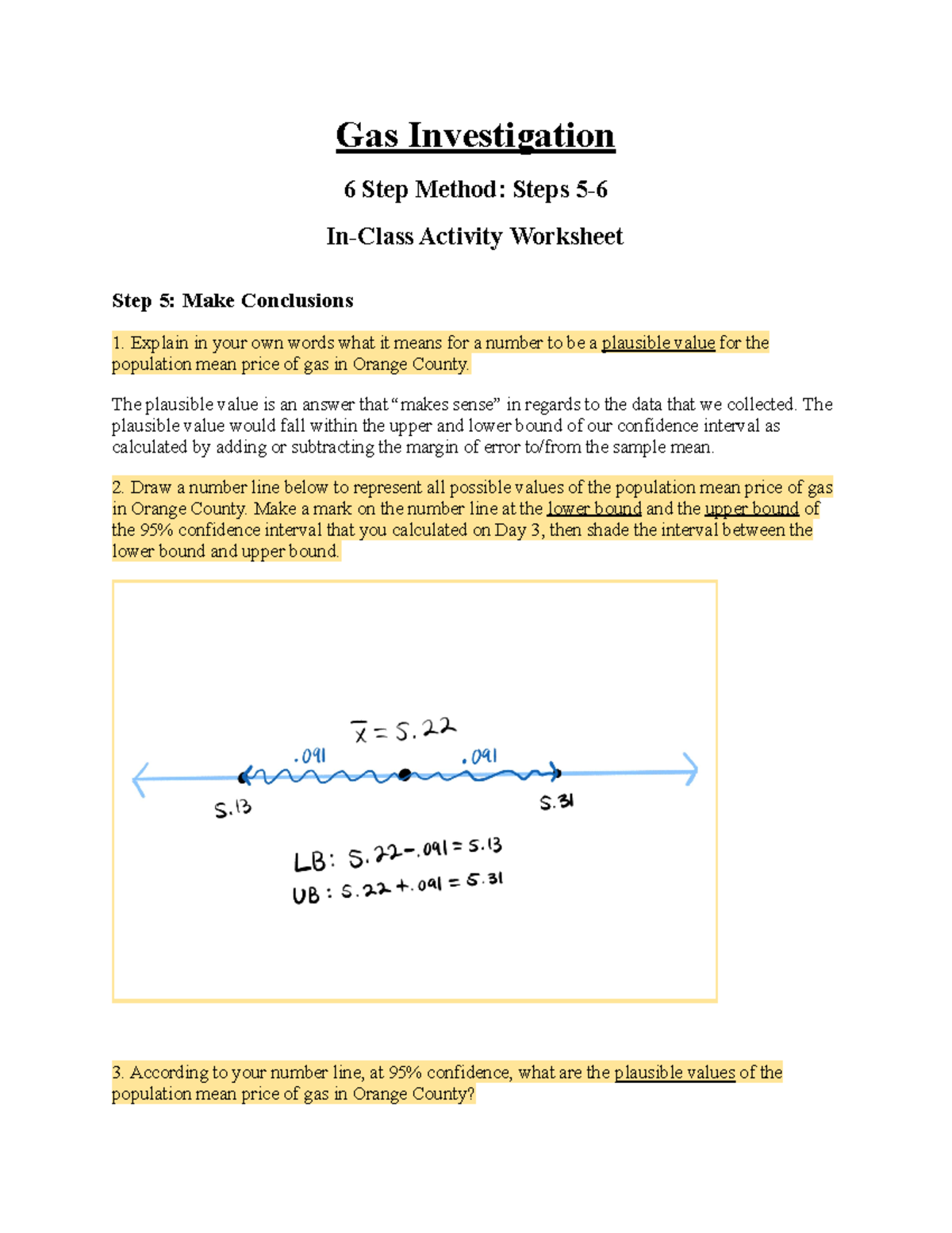 Gas Investigation Day 4 - Gas Investigation 6 Step Method: Steps 5- In ...