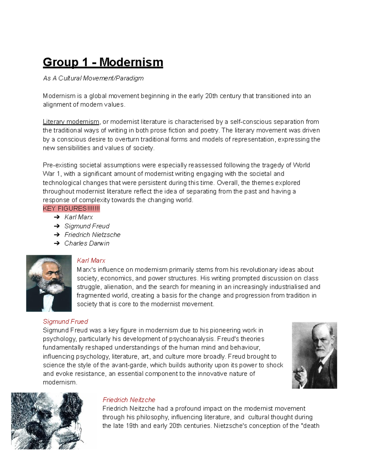 Modernism - Group 1 - Modernism As A Cultural Movement/Paradigm ...