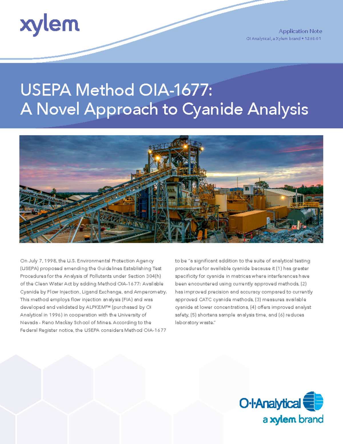 Xylem 1368 01 Usepa Method OIA 1677 Approach to Cyanide Analysis Web ...