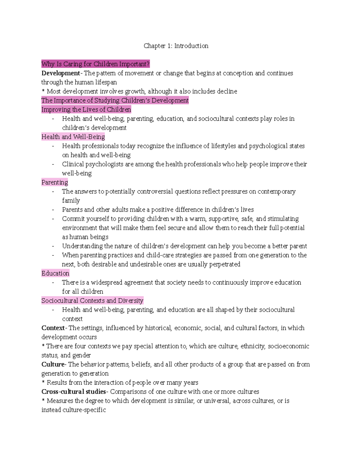 Chapter 1 Introduction - Chapter 1: Introduction Why Is Caring for ...