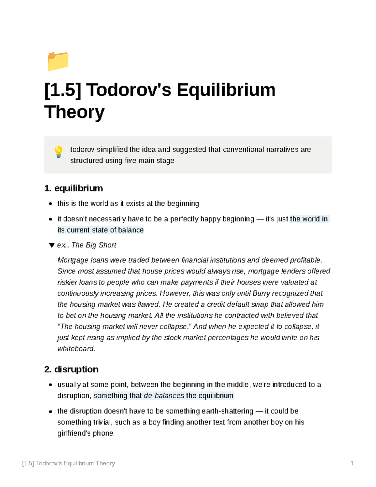 1 - Module 1 Todorov's Equilibrium Theory - 📁 [1] Todorov's Equilibrium ...
