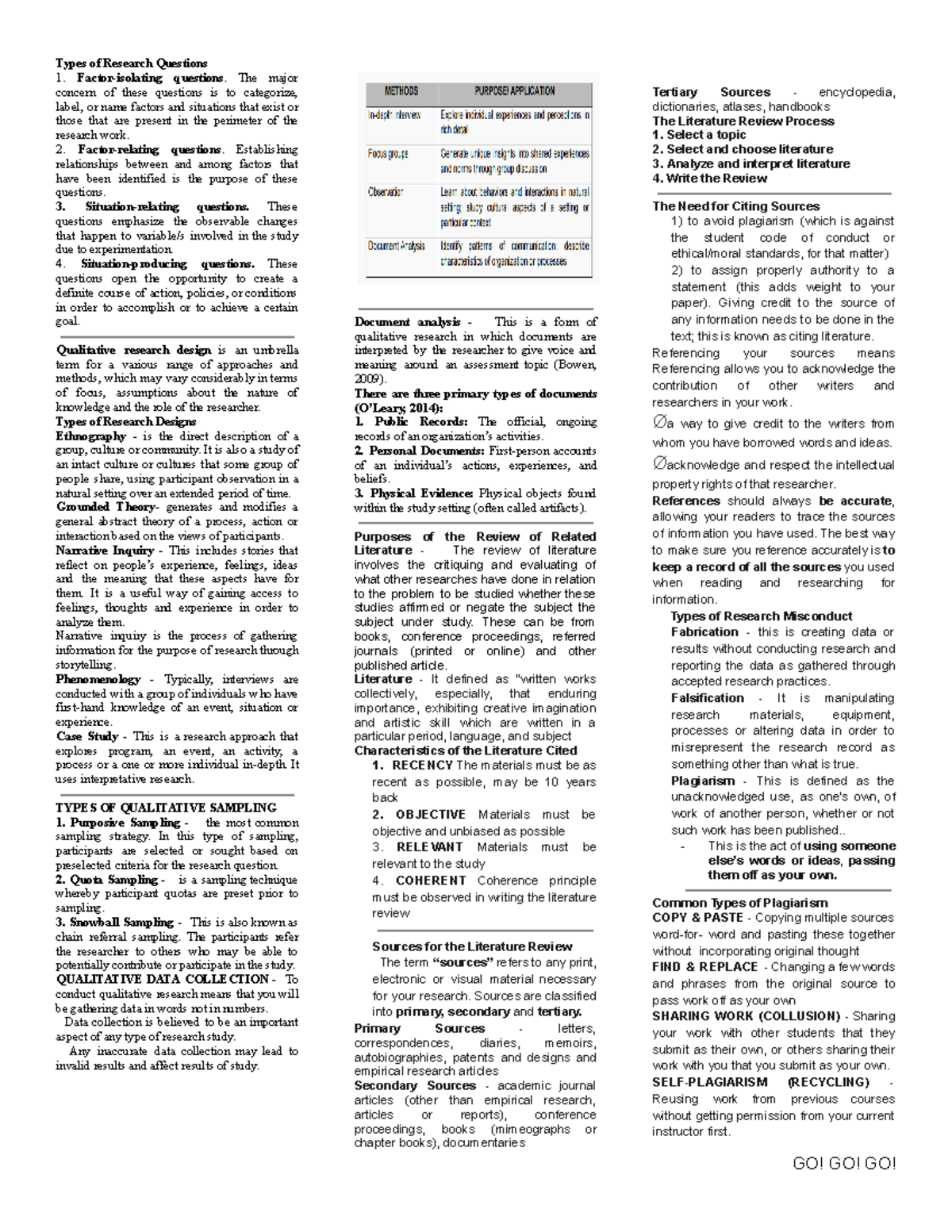 3 I'S Reviewer - aofnasf - Types of Research Questions Factor-isolating ...