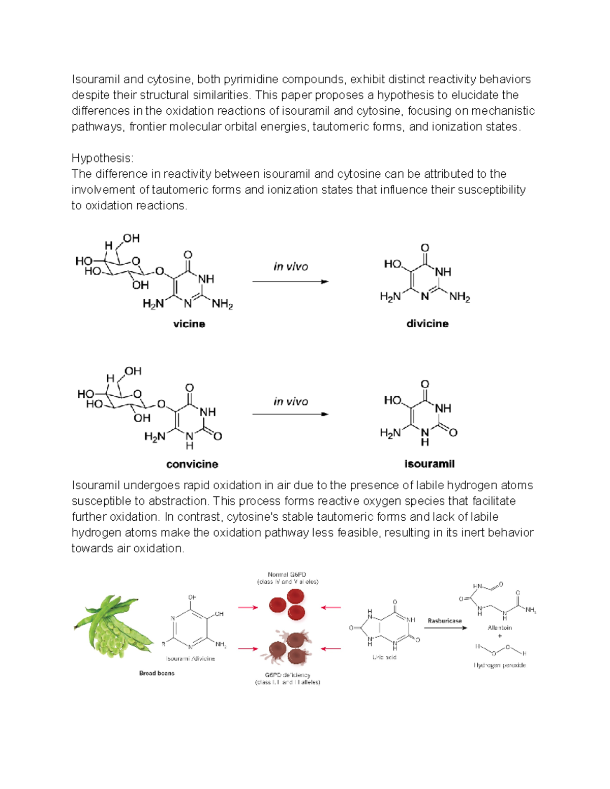Structure - Isouramil and cytosine, both pyrimidine compounds, exhibit ...