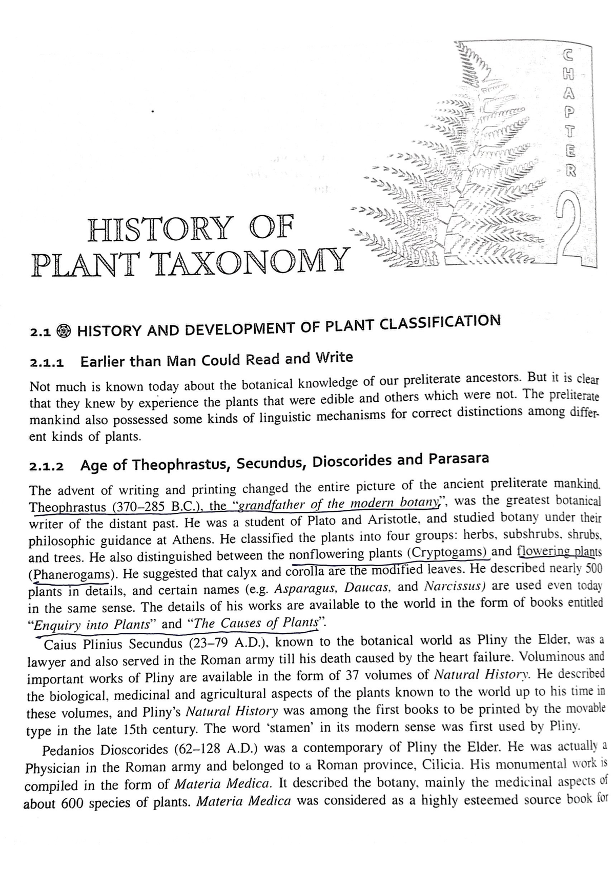 History of plant taxonomy - Angiosperm Anatomy And Reproductive Botany ...