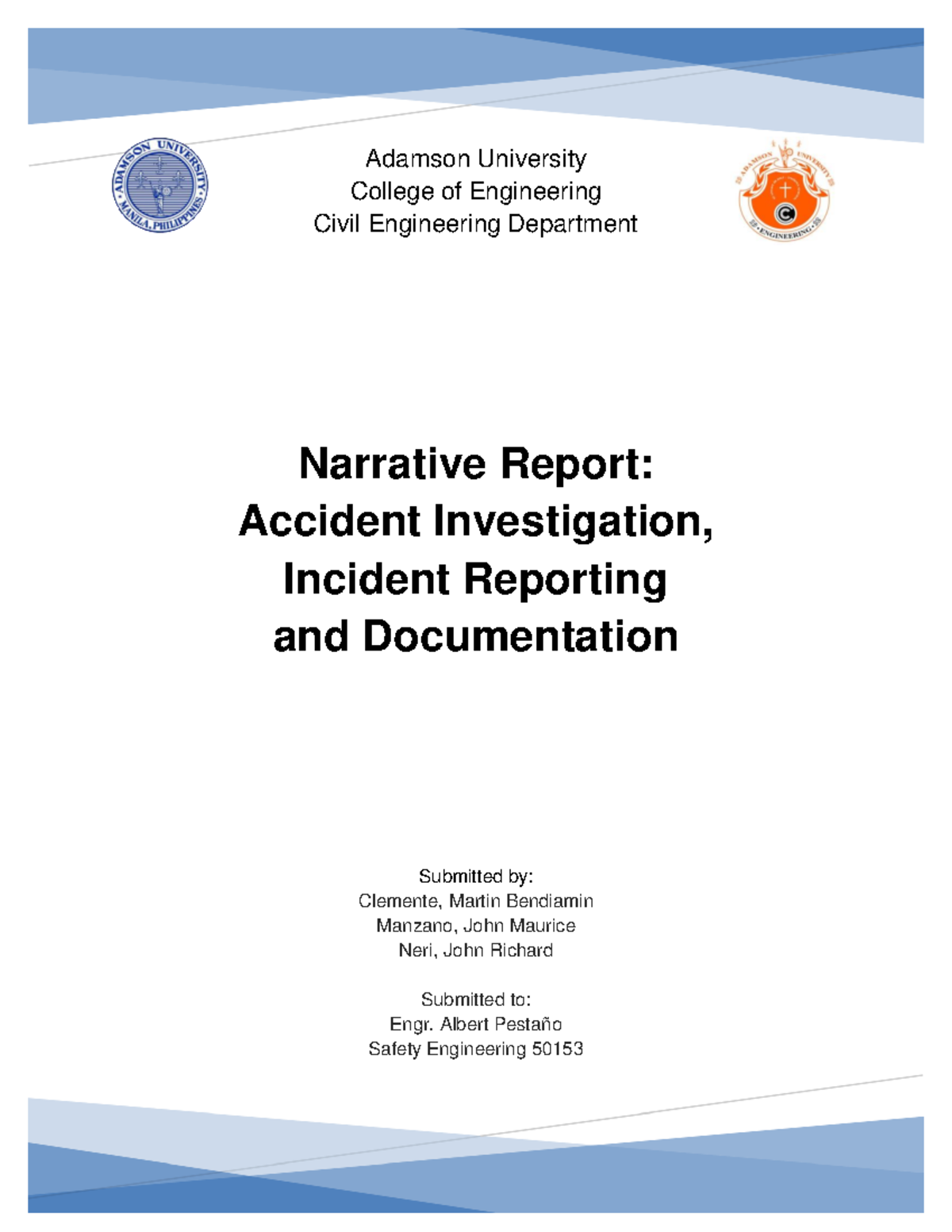 Accident Investigation and Incident Reporting and Documentation ...