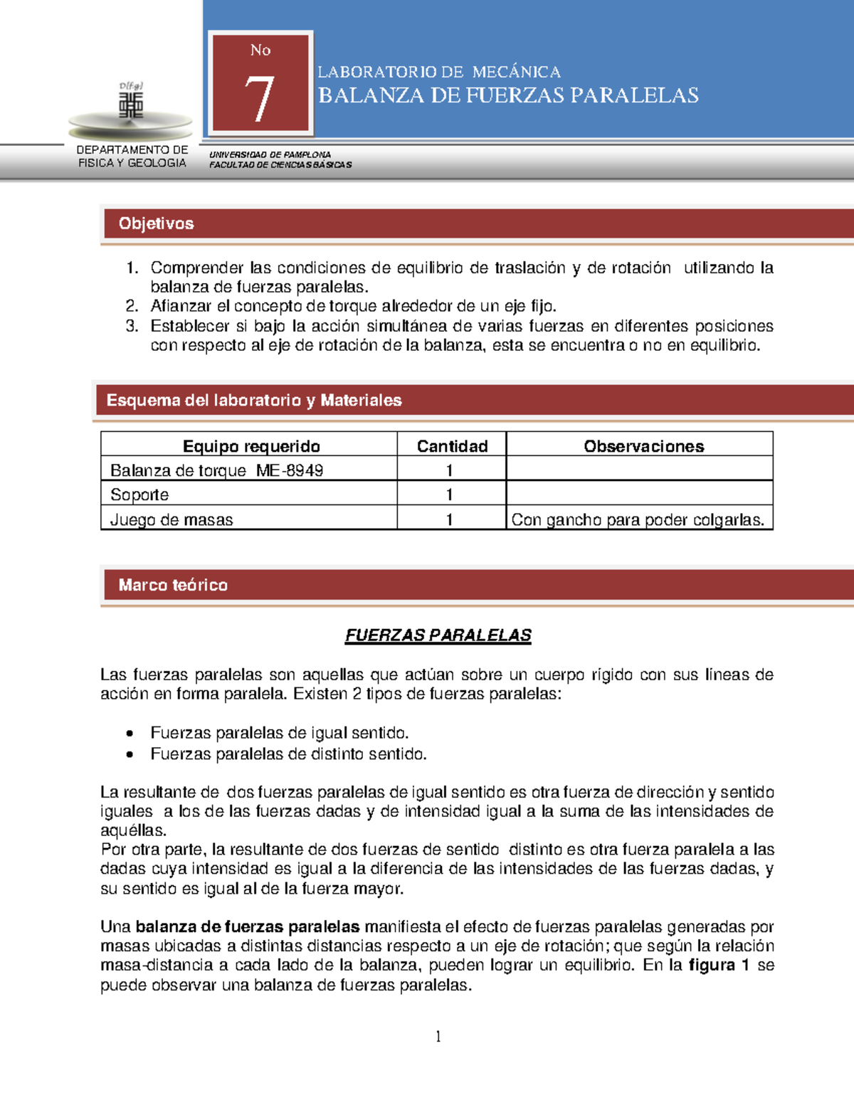 balanza de fuerzas paralelas - Afianzar el concepto de torque alrededor ...