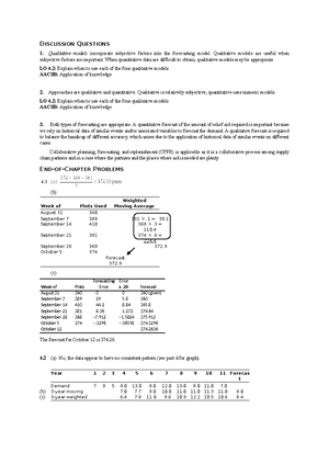 Chapter 3 Solutions - Tutorial Solution - DISCUSSION QUESTIONS There are many possible answers ...