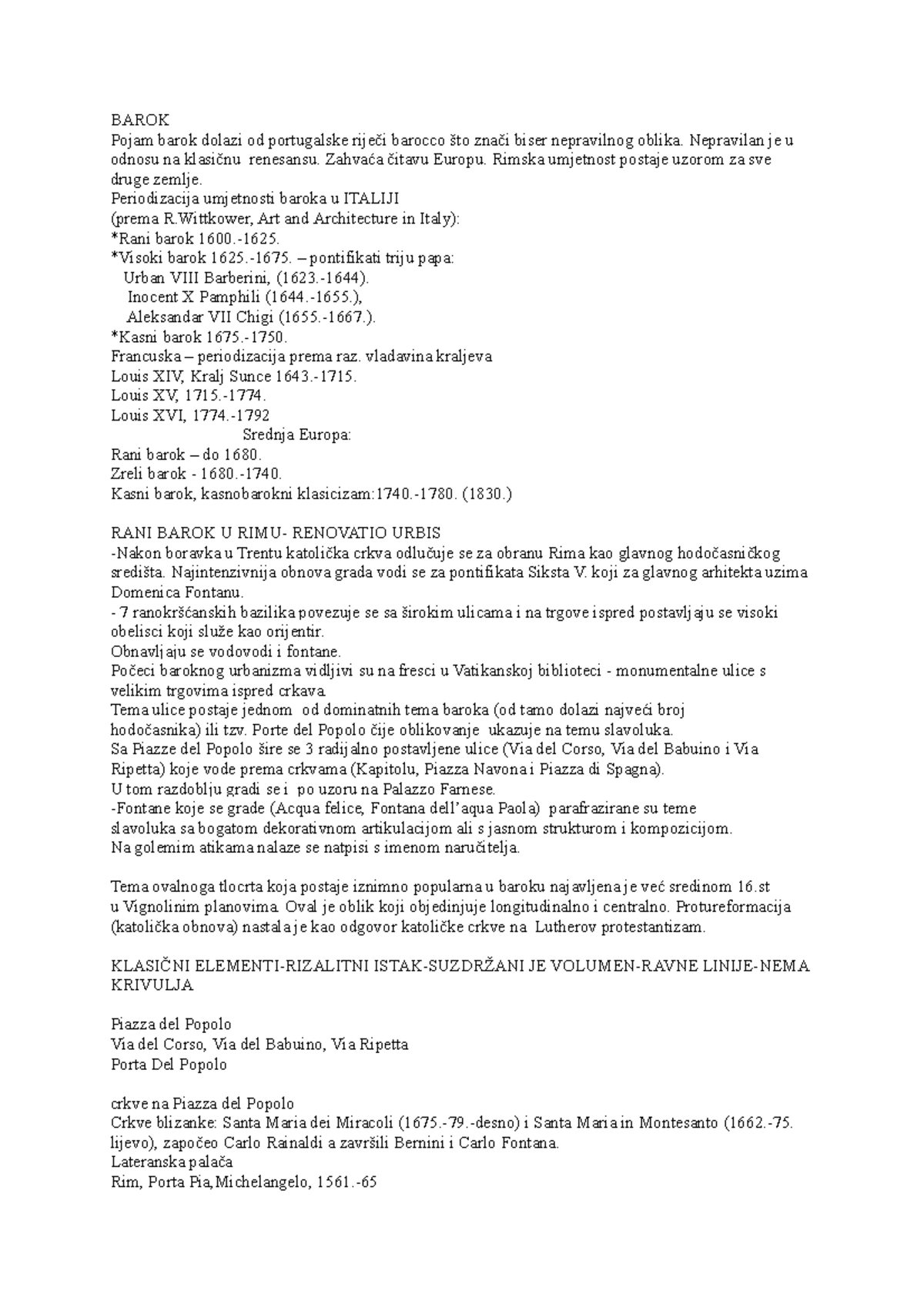 Arhitektura baroka - BAROK Pojam barok dolazi od portugalske riječi ...