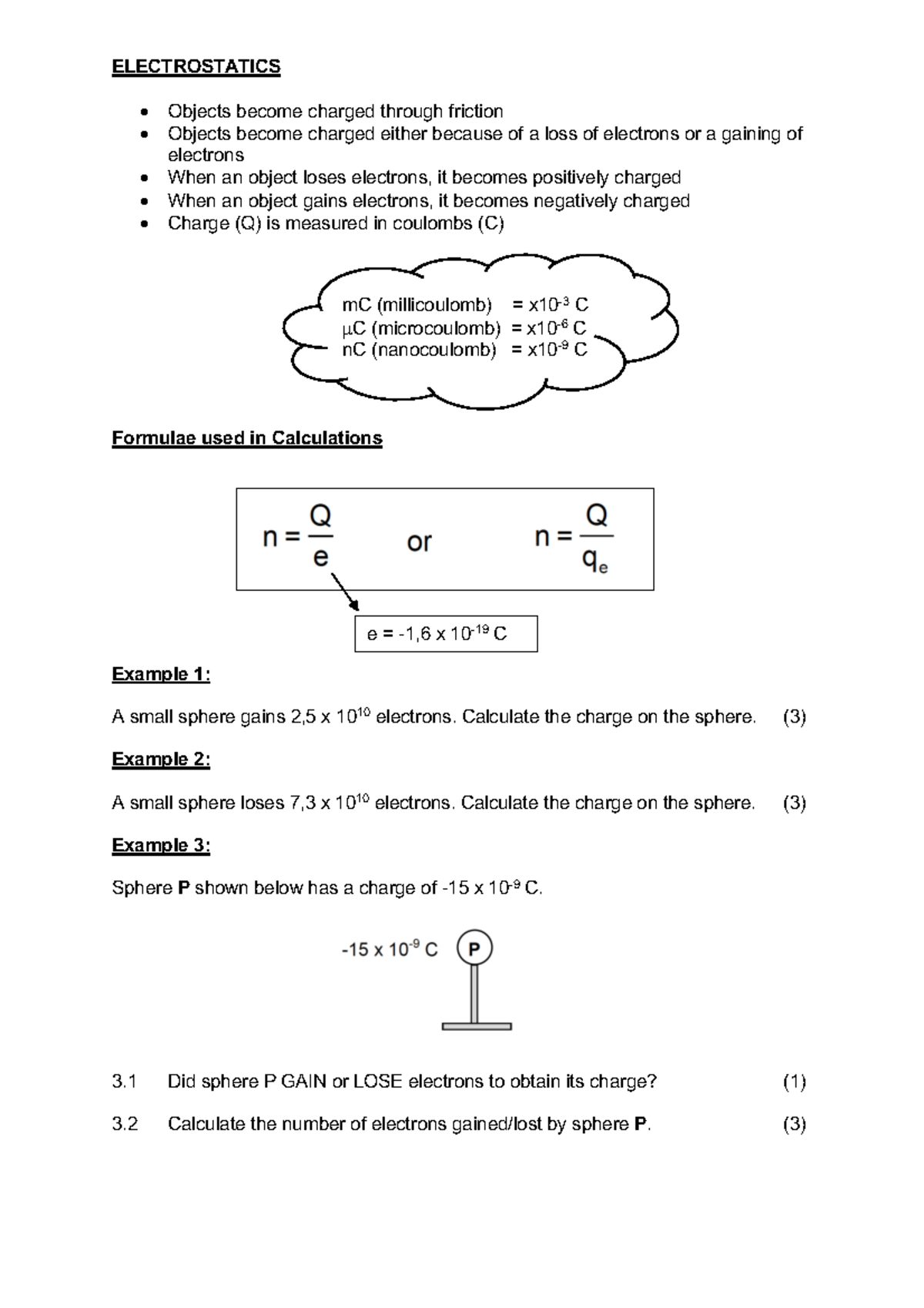 Electrostatics Coulomb'S LAW1 - ELECTROSTATICS Objects become charged ...