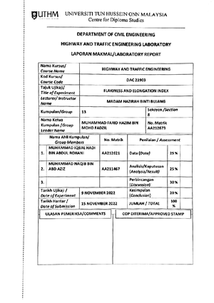Assignment 1bfc21103 - hydraulics - ASSIGNMENT 1 BFC21103 HYDRAULIC ...