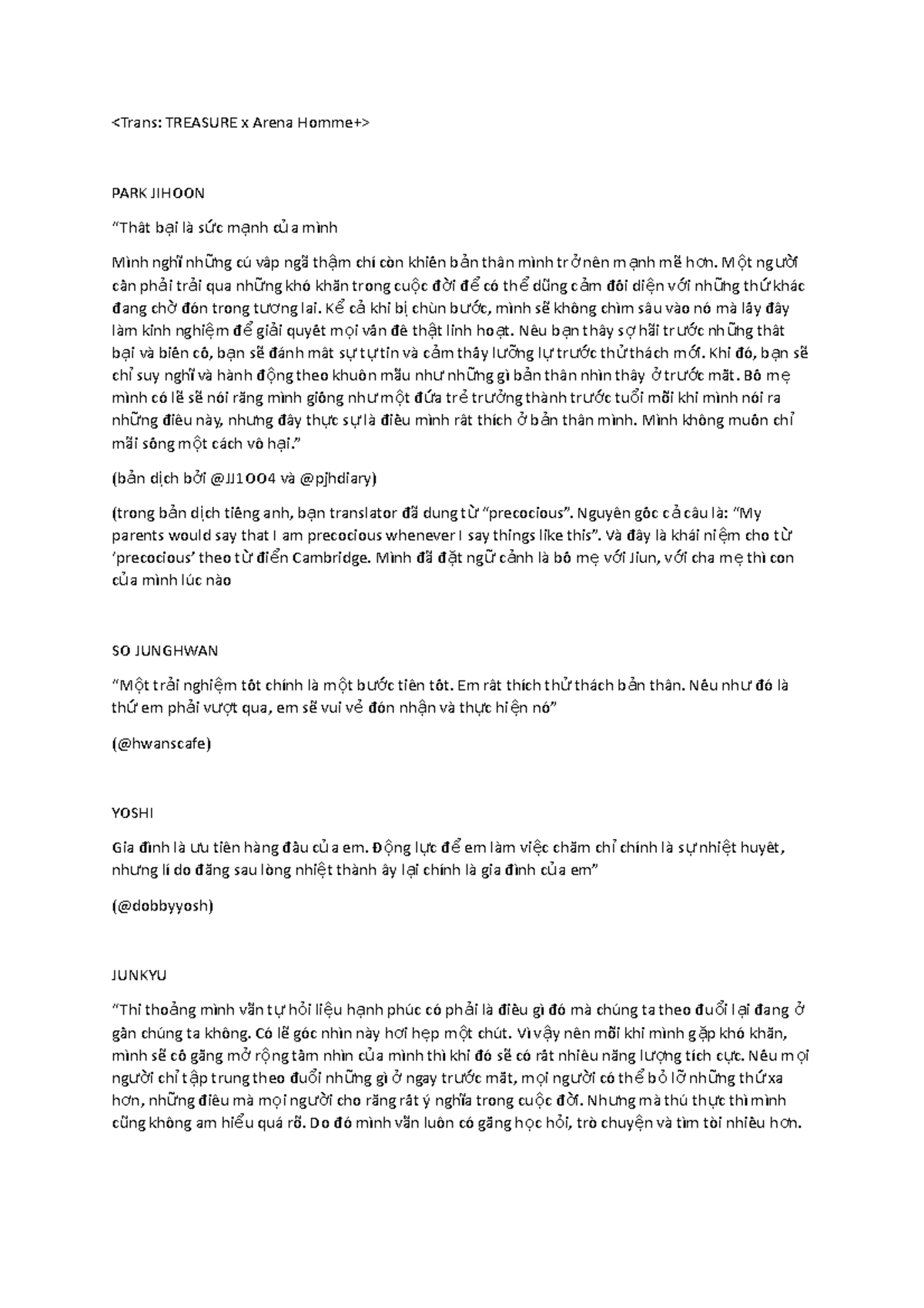 Treasure x Arena - FORMAT ĐỀ THI VSTEP - PARK JIHOON “Thấất b - Studocu