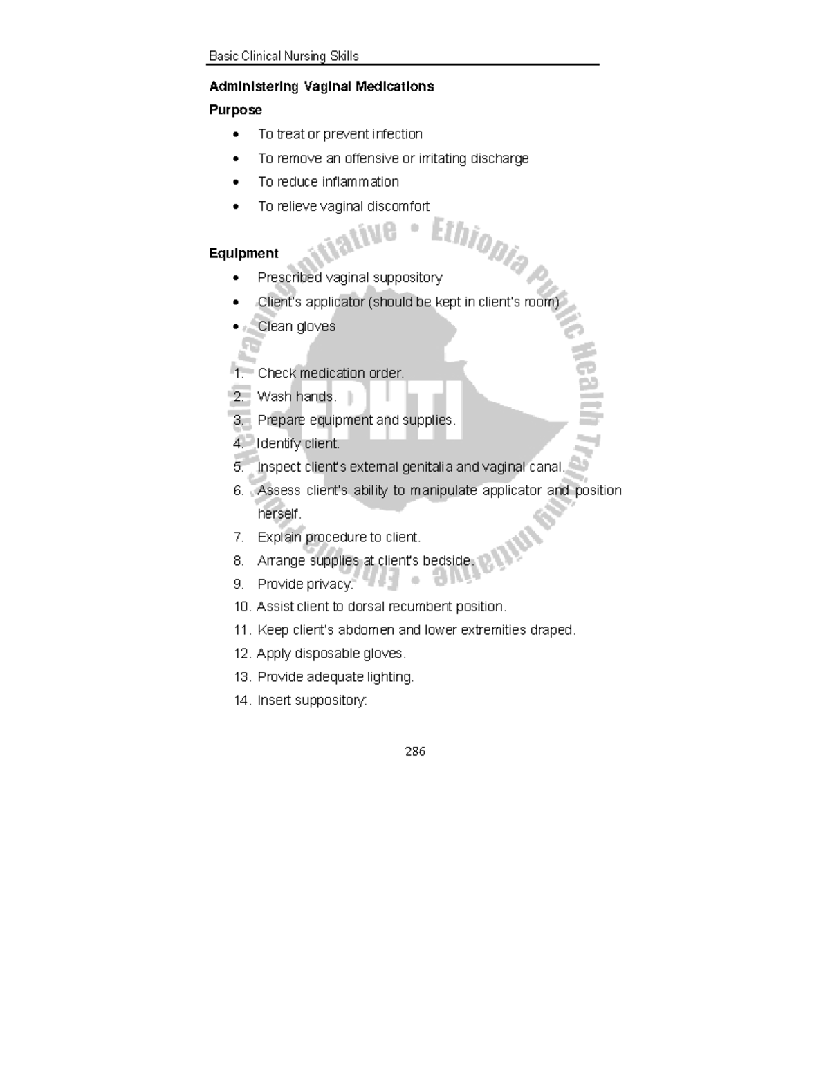 Basic Clinical Nursing Skills (96) - Basic Clinical Nursing Skills 286 ...