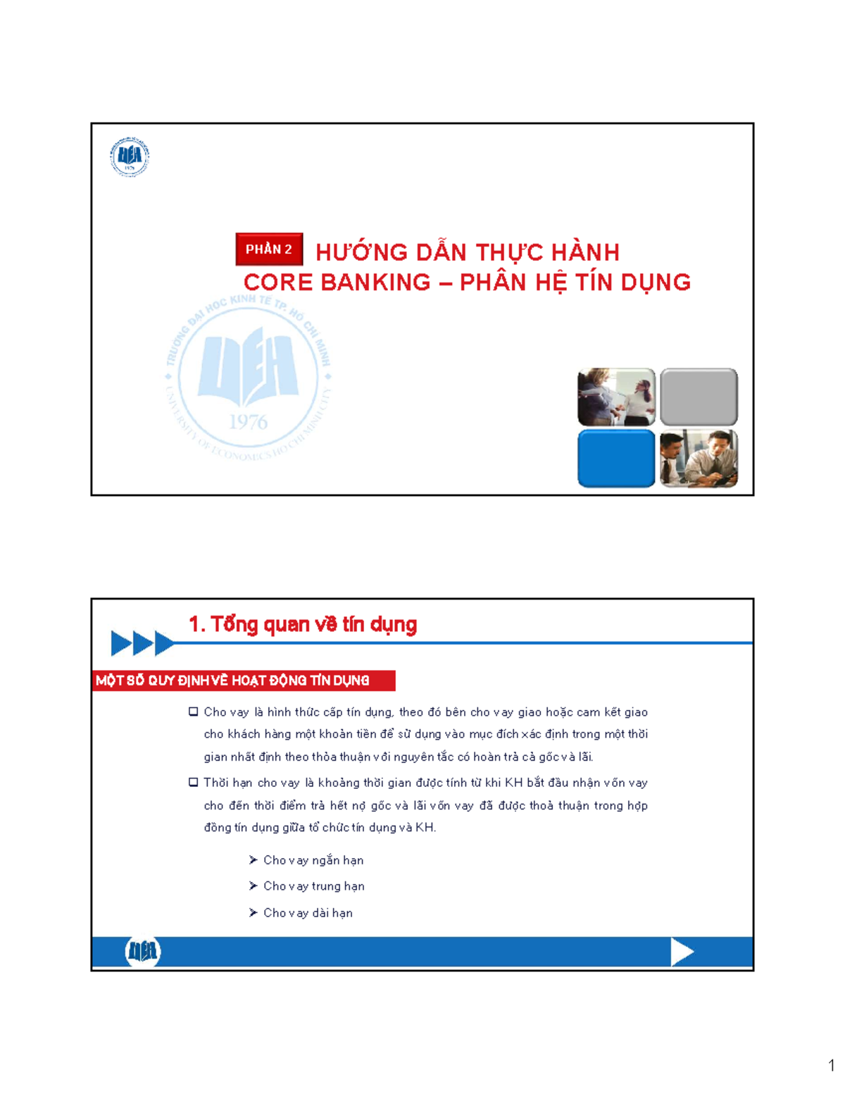 Phan he tin dung - Corebanking - PHẦN 2 HƯỚNG DẪN THỰC HÀNH CORE BANKING – PHÂN HỆ TÍN DỤNG 2 ...
