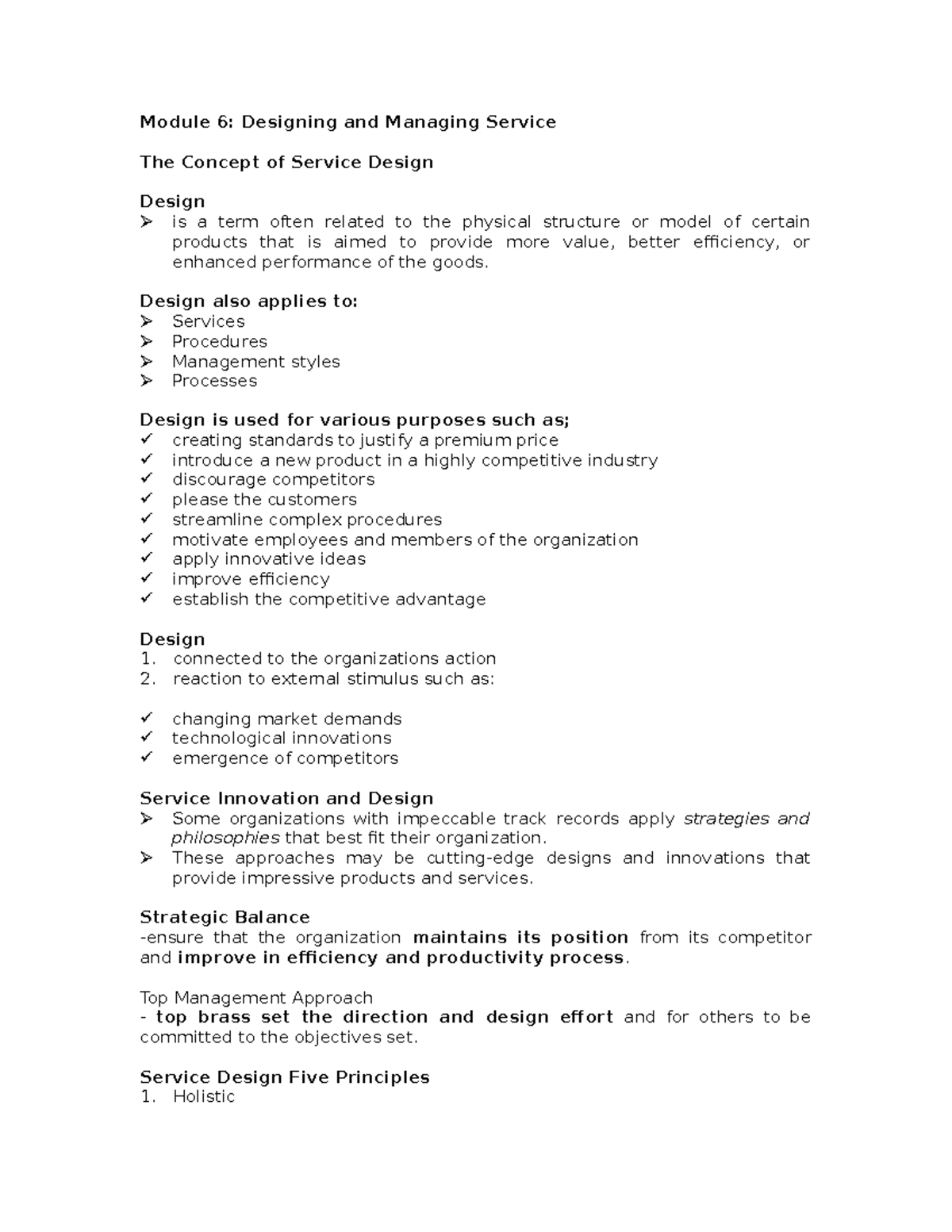 Module 6 Designing and Managing Service - Module 6: Designing and ...
