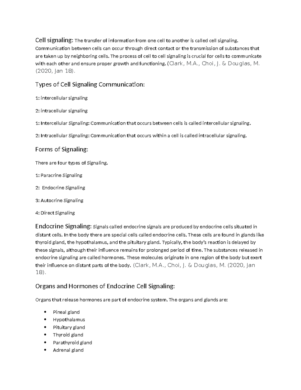 Cell signaling written assignment unit 5 - Cell signaling: The transfer ...