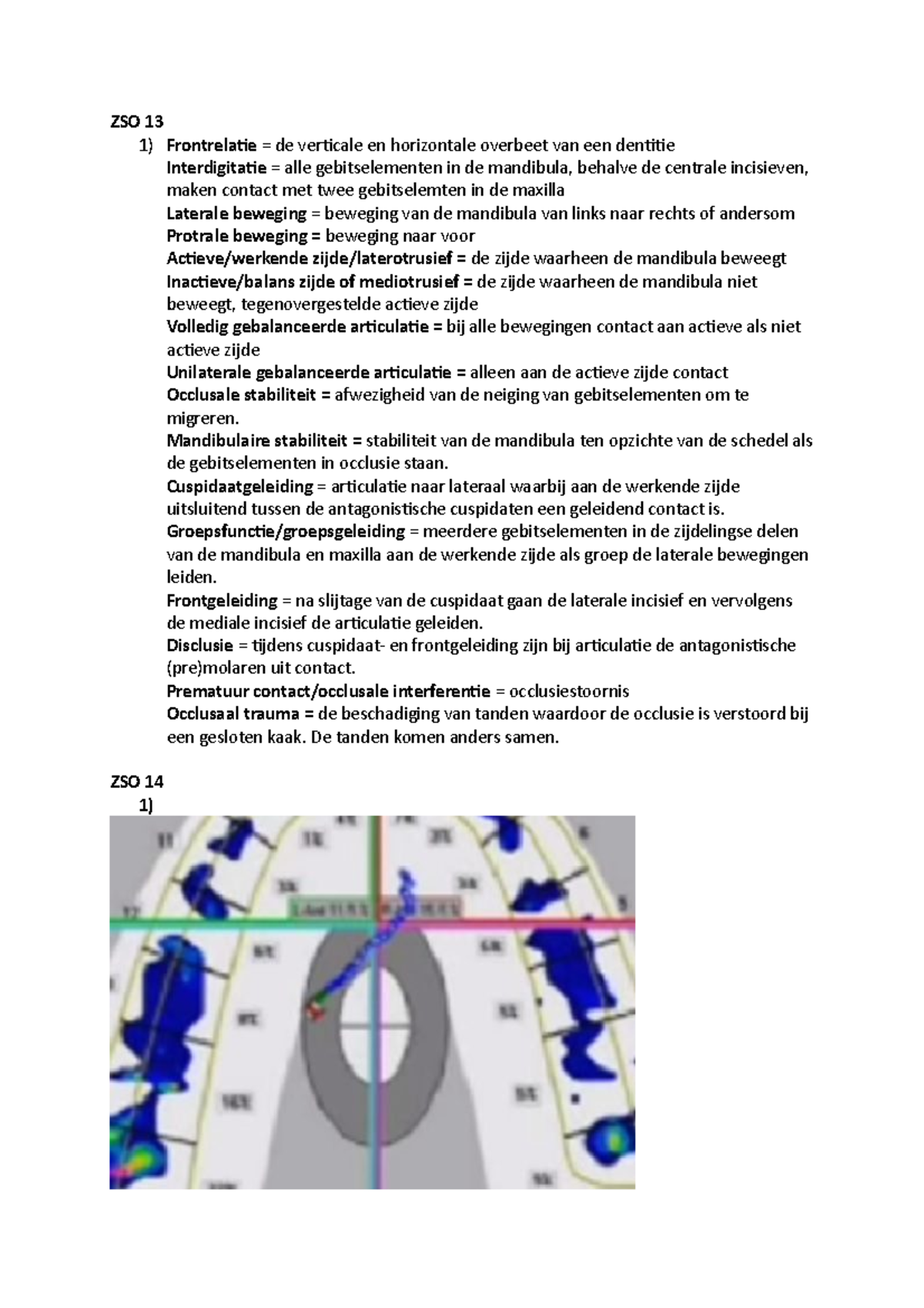 ZSO 13 en 14A - ZSO 13 1) Frontrelatie = de verticale en horizontale ...