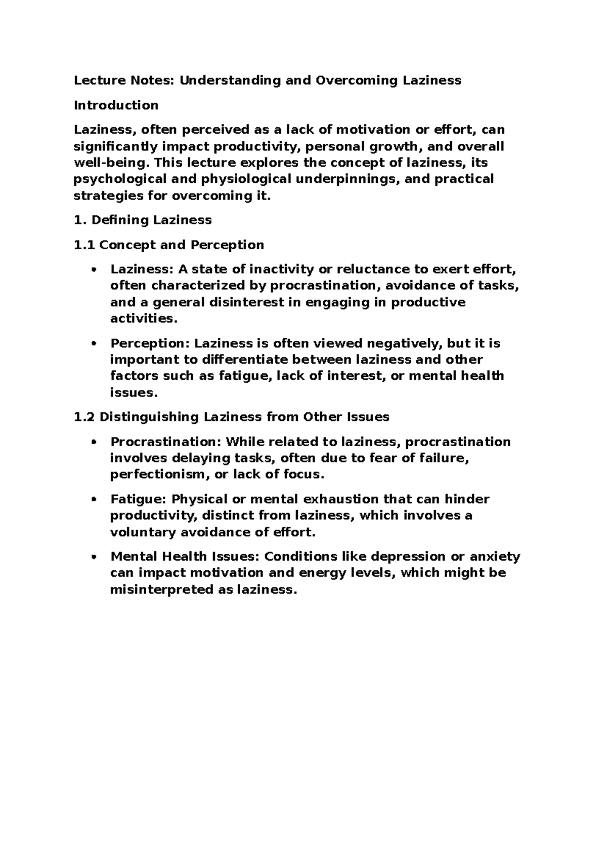 Lazy - egedfdegedfdegedfdegedfd - Lecture Notes: Understanding and ...