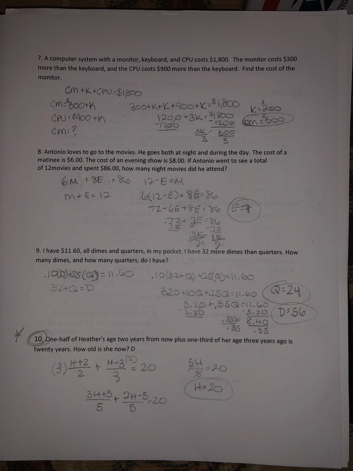 Translating Word Problems Practice Worksheet - MAT 106 - Studocu