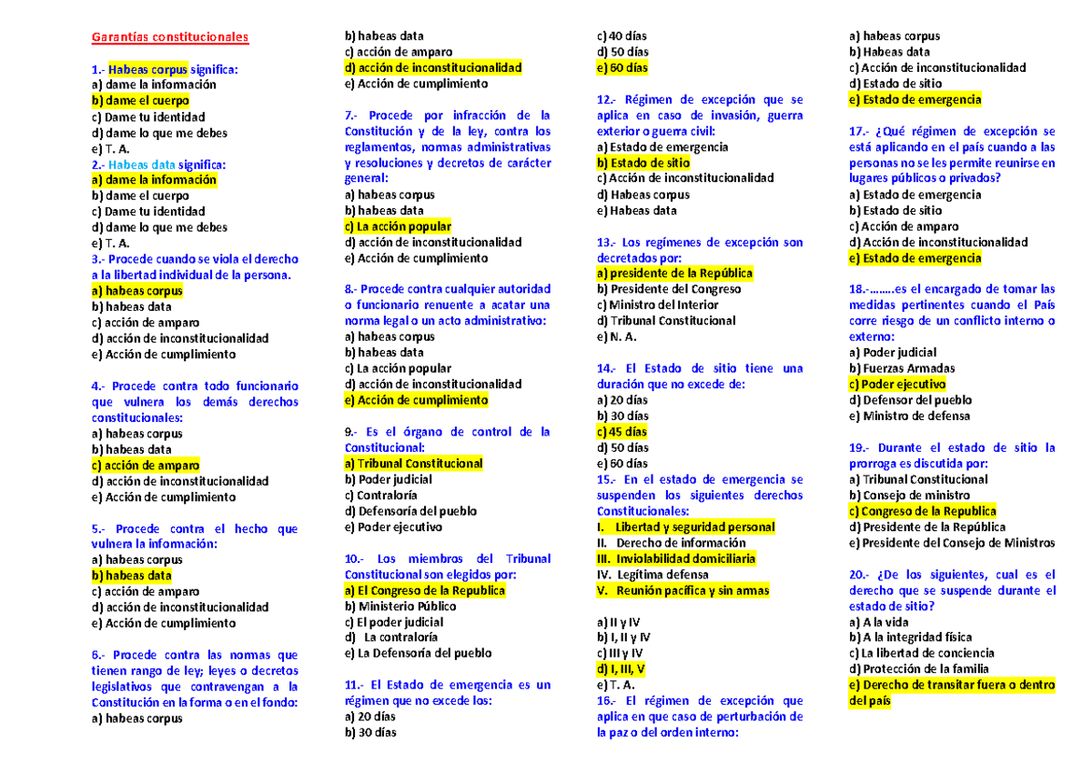 Garantías constitu preg 20 HH ultimo - Garantías constitucionales 1 ...