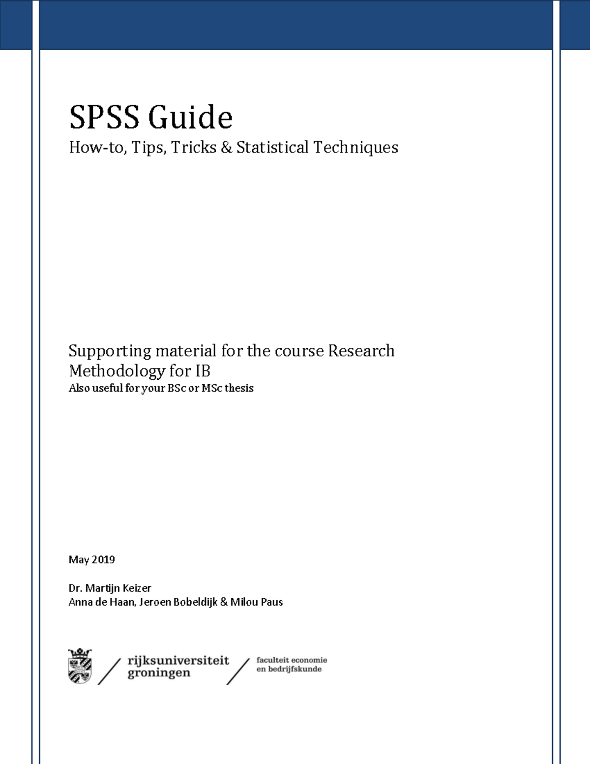 SPSS guide updated - SPSS Guide How-to, Tips, Tricks & Statistical ...