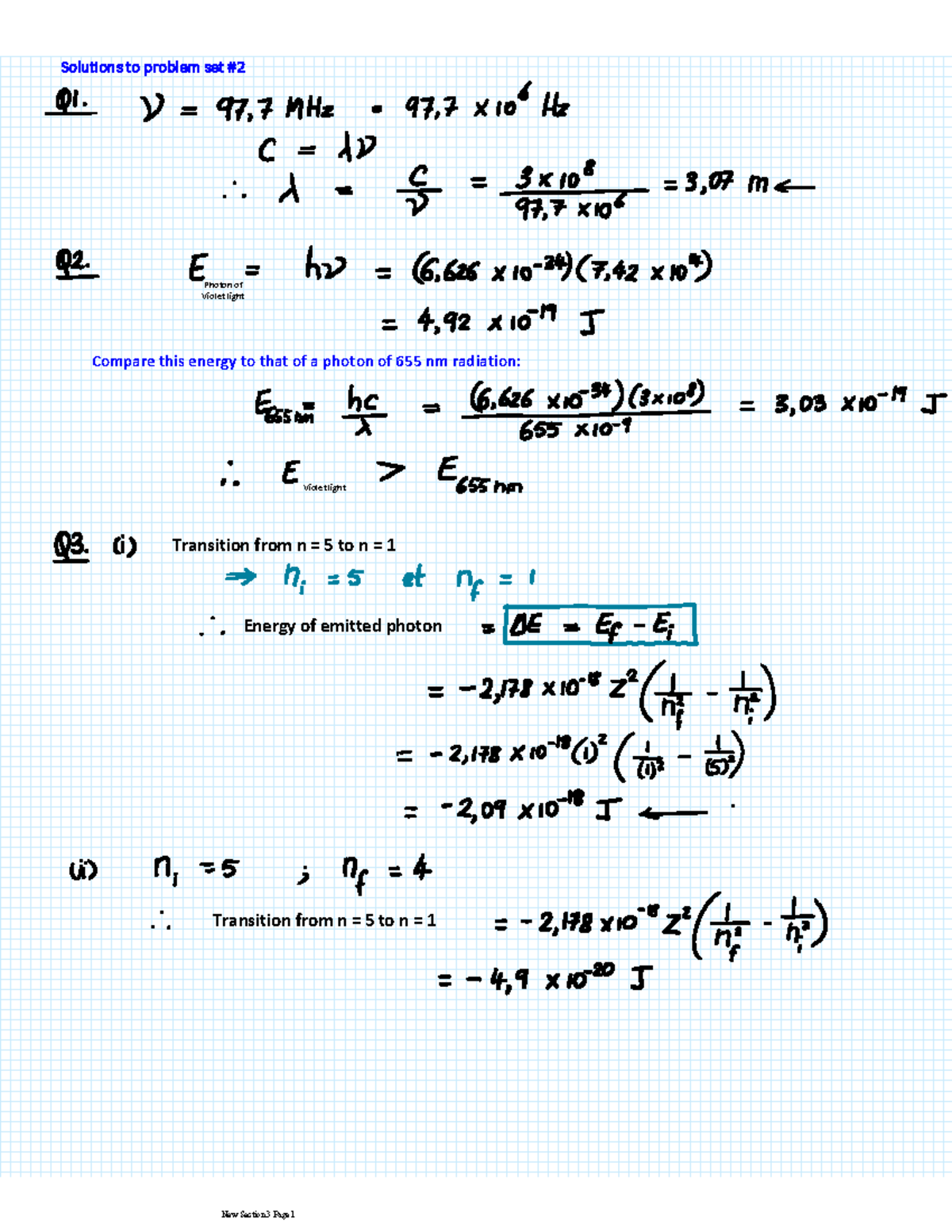 Problem Set 2 Solution - Practice question answers - Solutions to problem set Q1. 97,7 MHz 97,7 ...