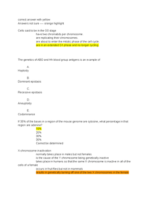 Genetics Final - Question 1: How would you, as a geneticist ...
