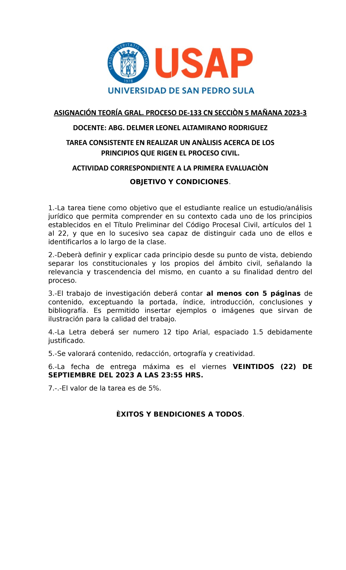 Tarea DE Teoria Proceso 1ª Evaluacion 3 Periodo - ASIGNACIÓN TEORÍA ...