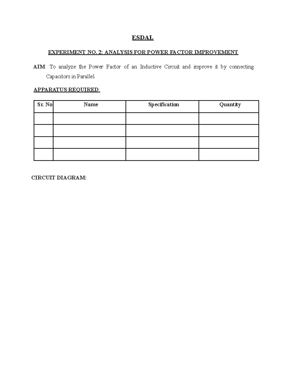 18 Exp2 Esdal - Practical 2 - ESDAL EXPERIMENT NO. 2: ANALYSIS FOR ...