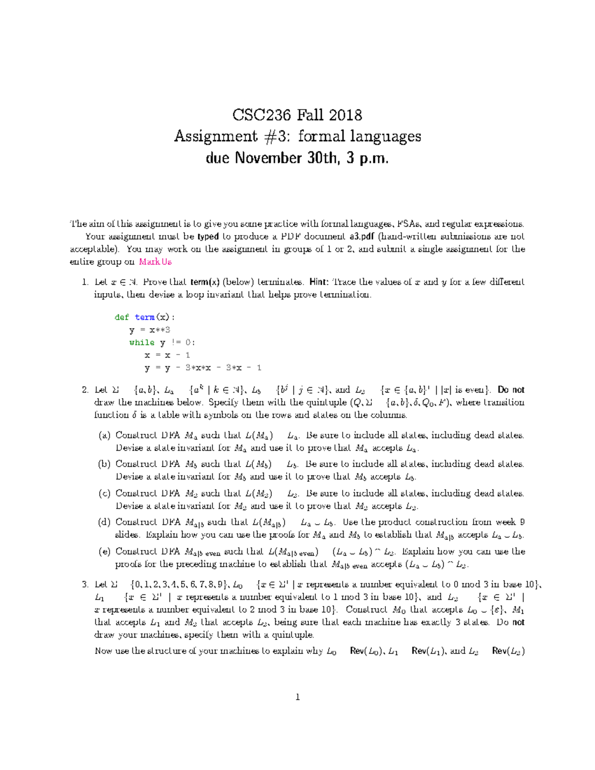 A3 - Assignment A3 - ss ♥♠ ♥t ★ ♦r♠ ♥ s due November 30th, 3 p. - Studocu