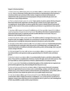 Chapter 6 Review Questions - Chapter 6 Review Questions Describe the ...