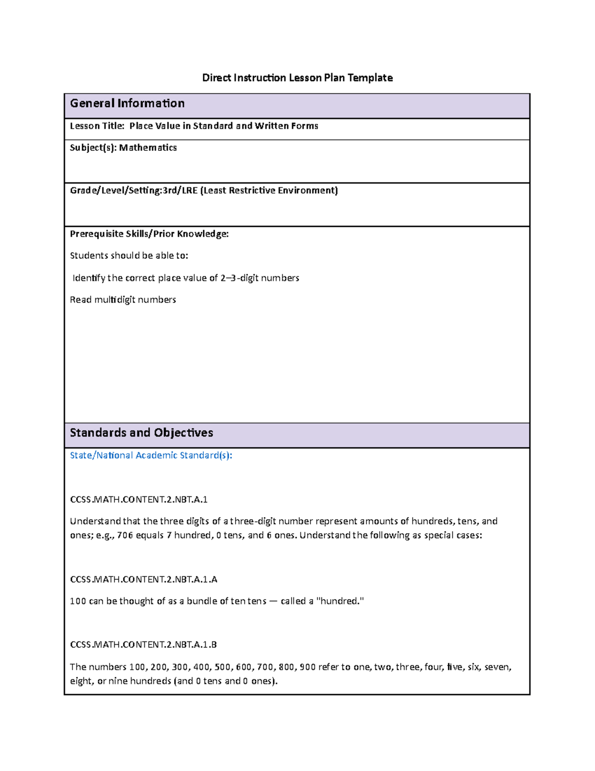 Elementary Diciplinary Literacy Task 1 Revised (3) (1) - Direct ...