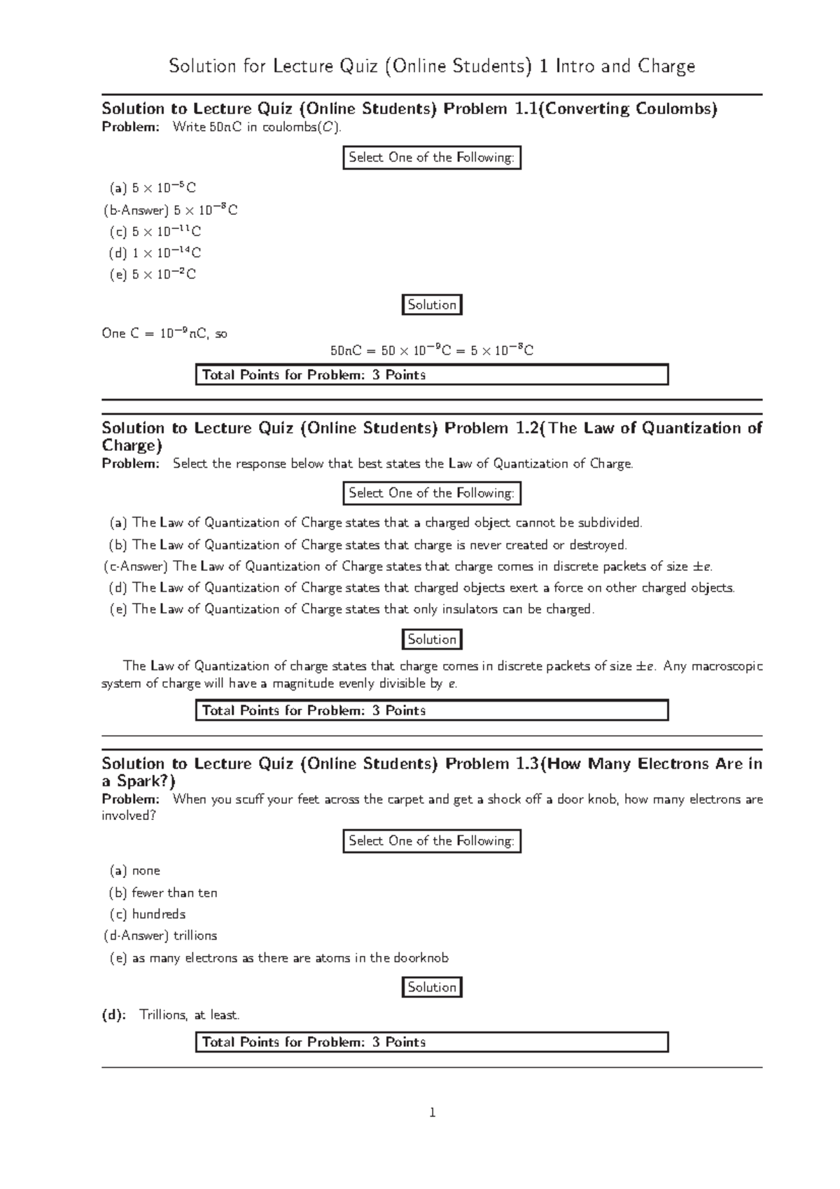 Lecturequiz-1-sln - lecturequiz - Solution for Lecture Quiz (Online ...