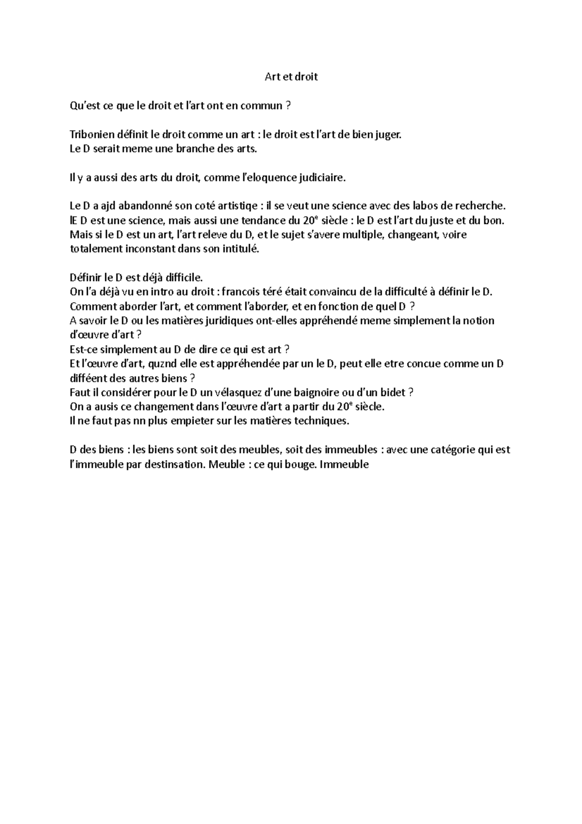 Art et droit - Art et droit Qu’est ce que le droit et l’art ont en ...