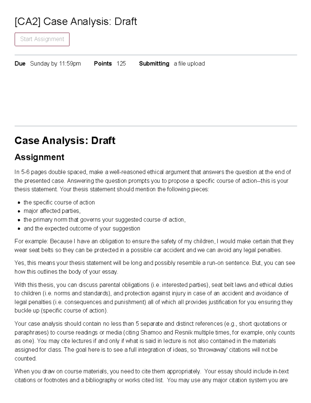 [CA2] Case Analysis Draft - Answering the question prompts you to ...