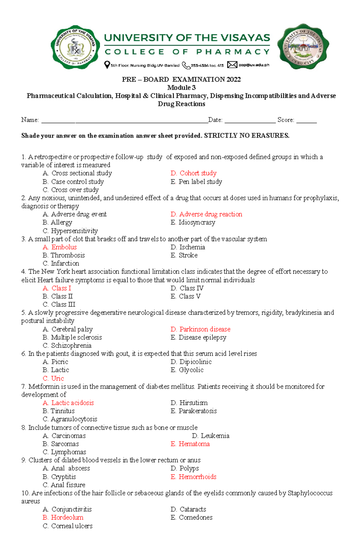 Module-3-1 - Module 1-6 - PRE – BOARD EXAMINATION 2022 Module 3 ...