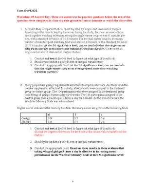 Econ 2300 Exam 2 MC Practice Questions - Exam Name ...